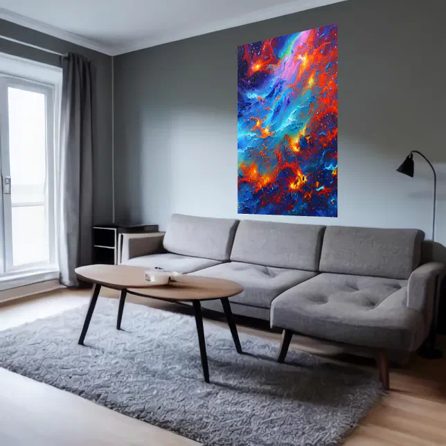 Beautiful gas cloud in space | AI Art Poster | Zazzle