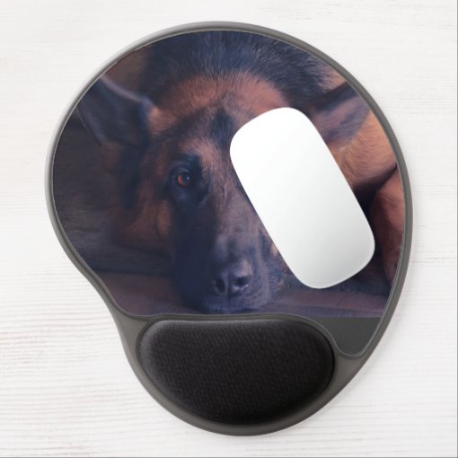 Beautiful German Shepherd Laying Down Gel Mouse Pad | Zazzle