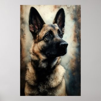 Beautiful German Shepherd Poster | Zazzle