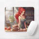 Beautiful Girl Baking In The Kithcen Mouse Pad | Zazzle