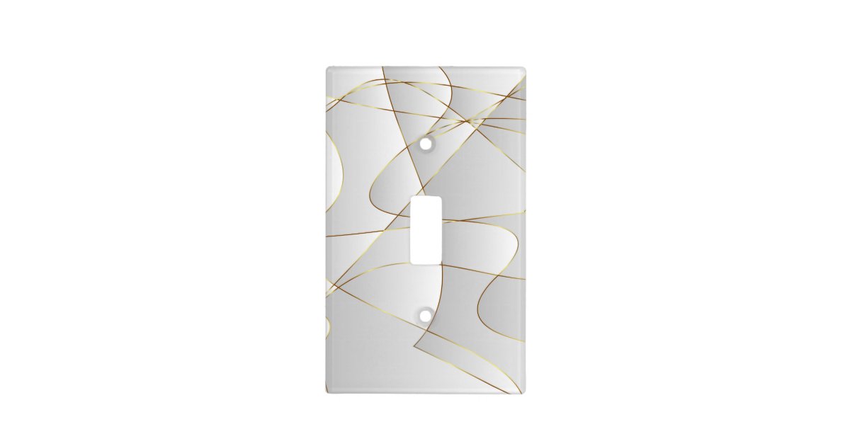 Beautiful gold lines light switch cover | Zazzle