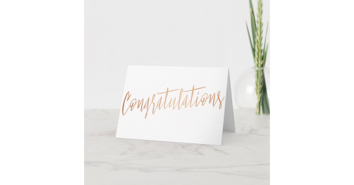 Beautiful gold rose "Congratulations" Card | Zazzle
