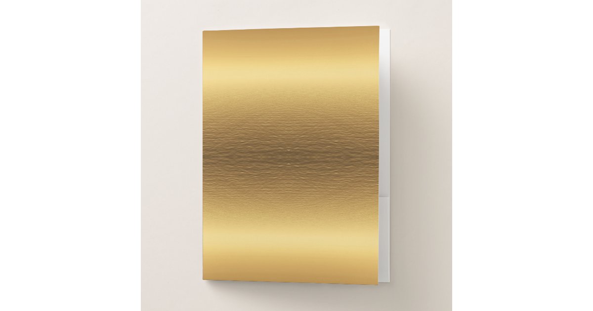 Beautiful Golden Brown Pocket Folder | Zazzle