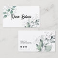 Beautiful green plants feminine business calling card | Zazzle