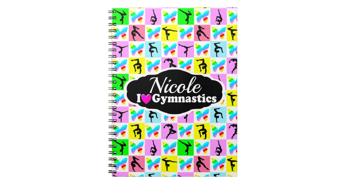 BEAUTIFUL GYMNASTICS BUTTERFLY DESIGN NOTEBOOK | Zazzle
