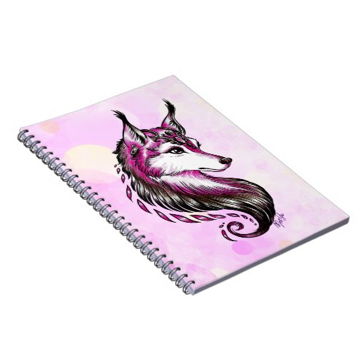 Beautiful Hand Drawn Wolf Art School Notebook | Zazzle