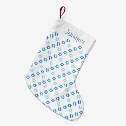 Beautiful Hanukkah Jewish Theme Star of David Small Christmas Stocking ...