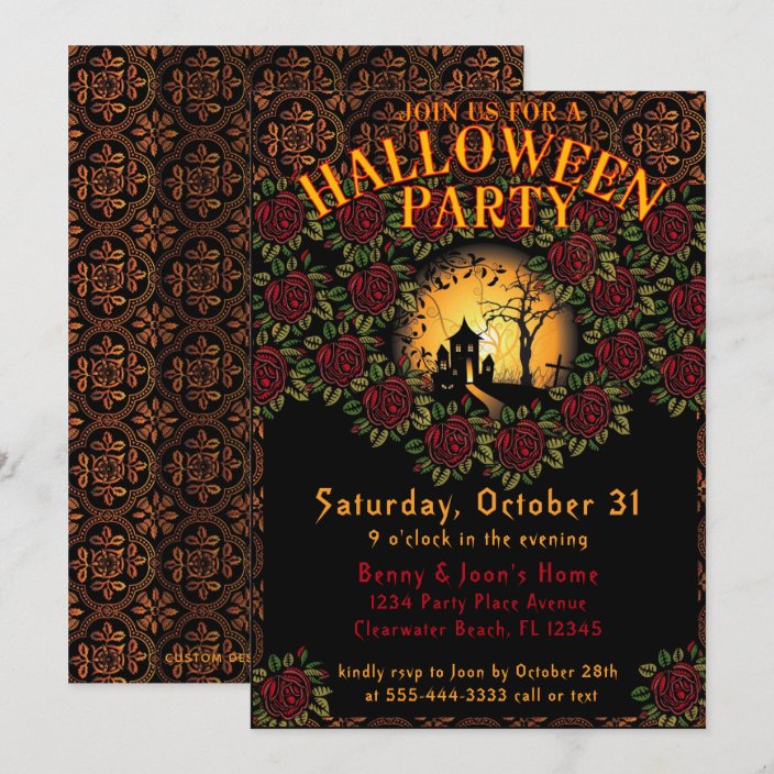 Beautiful Haunting Eerie Halloween Party Invitation | Zazzle.com