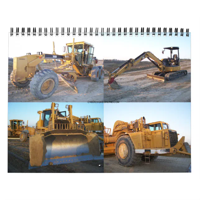 Beautiful Heavy equipment calendar | Zazzle