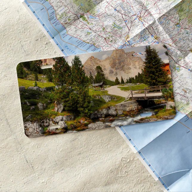 Beautiful Hiking Trail River, Trees & Mountains License Plate | Zazzle