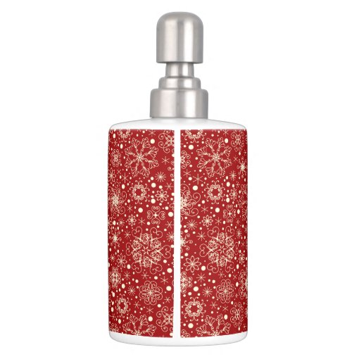 Beautiful Holiday Sparkle Snowflake Pattern Soap Dispenser And ...
