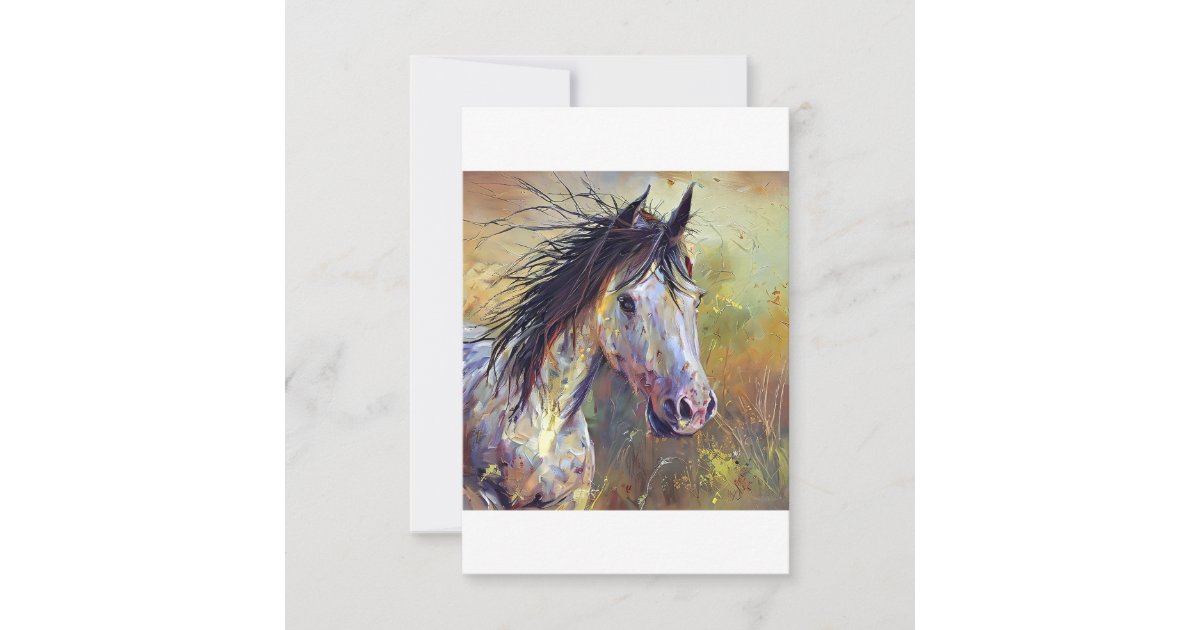 beautiful horse thank you card | Zazzle