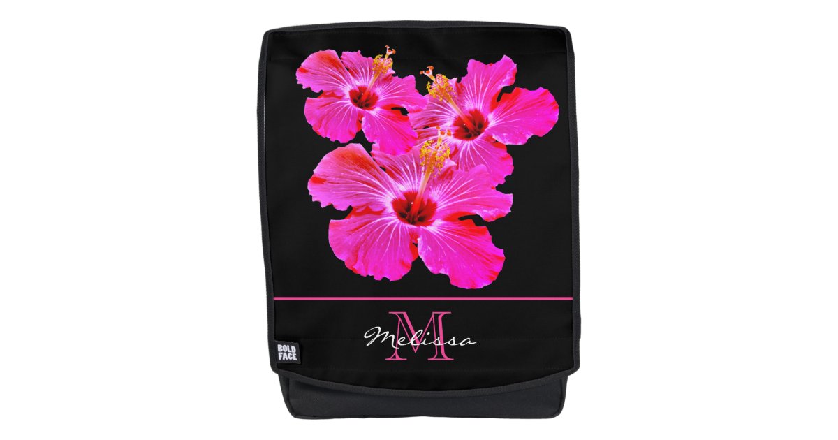 Beautiful HOT Pink Hibiscus Backpack | Zazzle