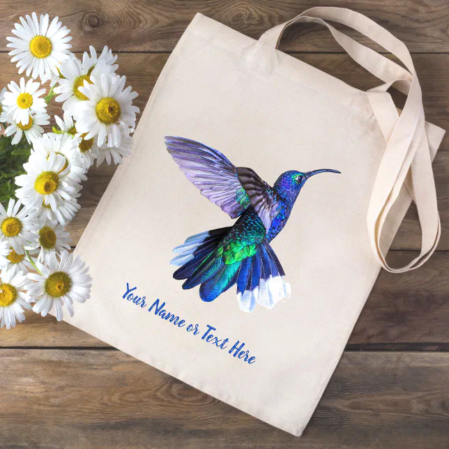 Beautiful Hummingbird Personalized Tote Bag | Zazzle