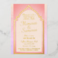 Beautiful Indian Mimosas and Samosas Bridal Brunch Foil Invitation | Zazzle