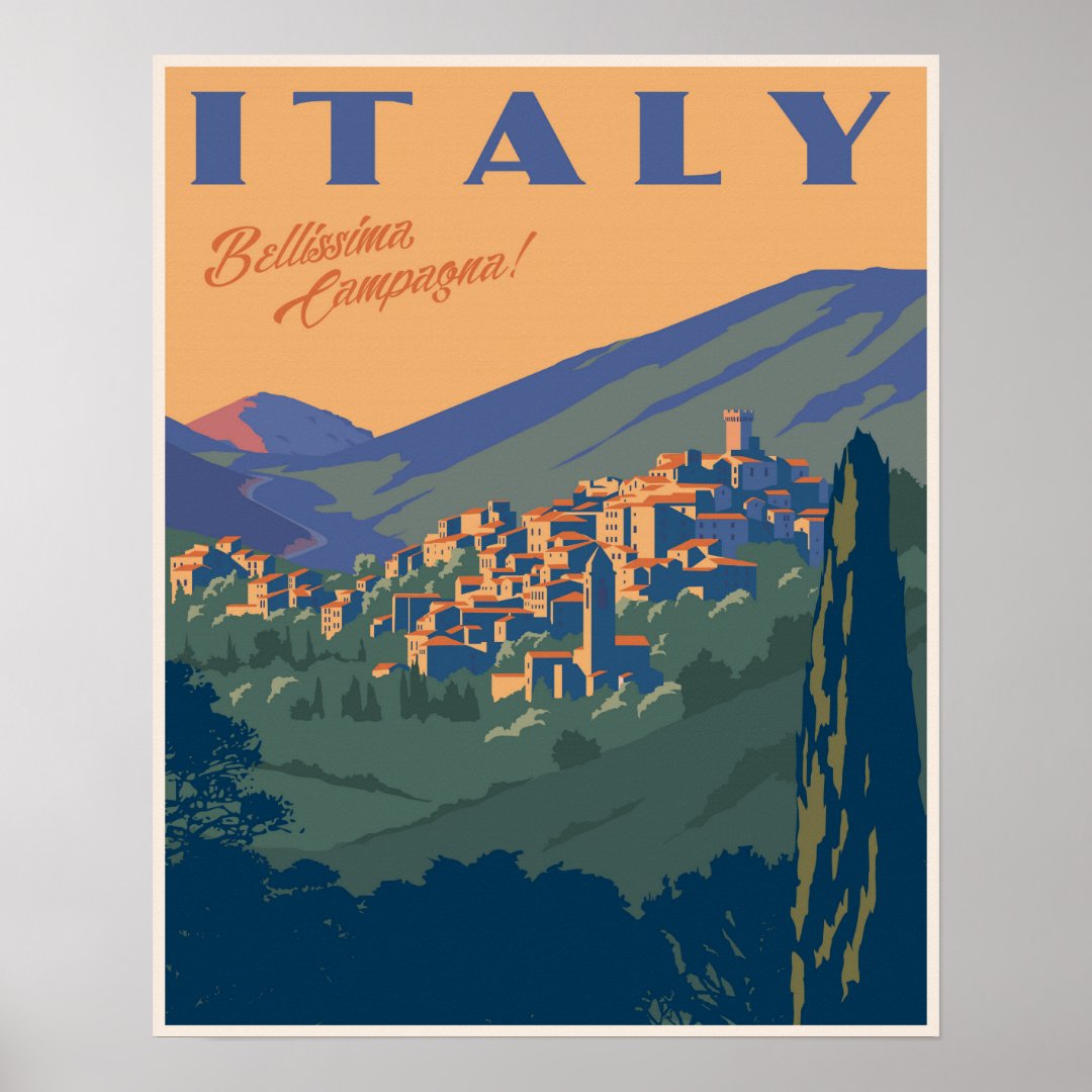 Beautiful Italian Countryside Poster | Zazzle