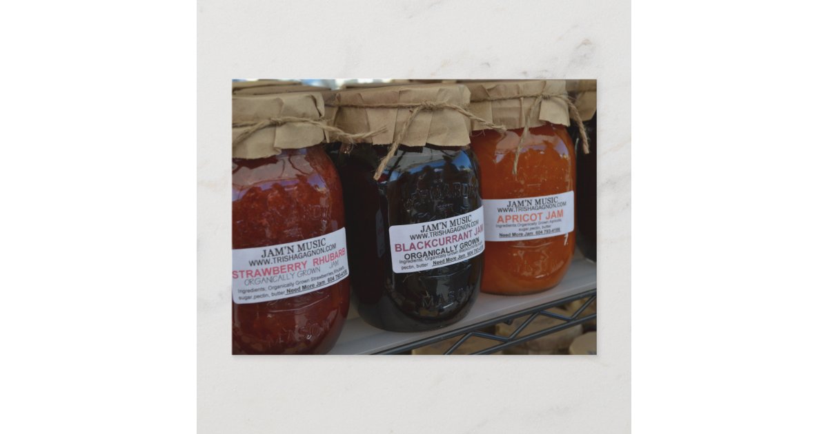Beautiful Jam Jars Postcard | Zazzle