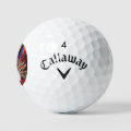 Beautiful Japanese Girl Gothic Fantasy Triptych Golf Balls | Zazzle