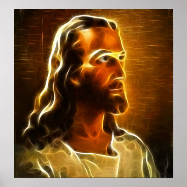 Beautiful Jesus Portrait Poster | Zazzle