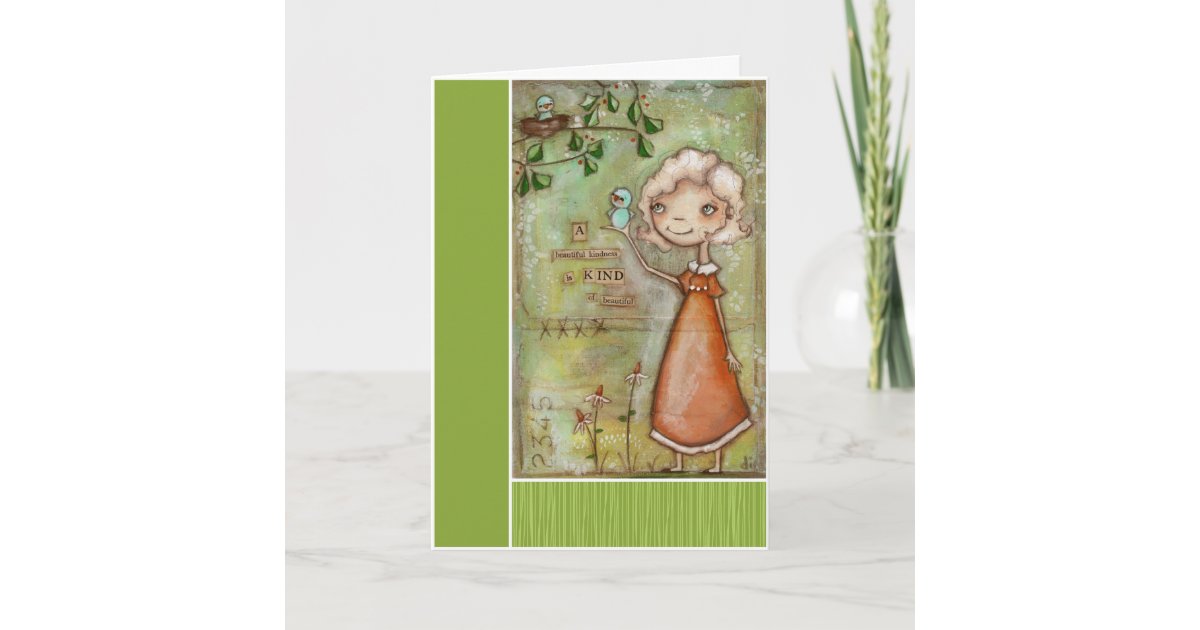 Beautiful Kindness - Thank you card | Zazzle