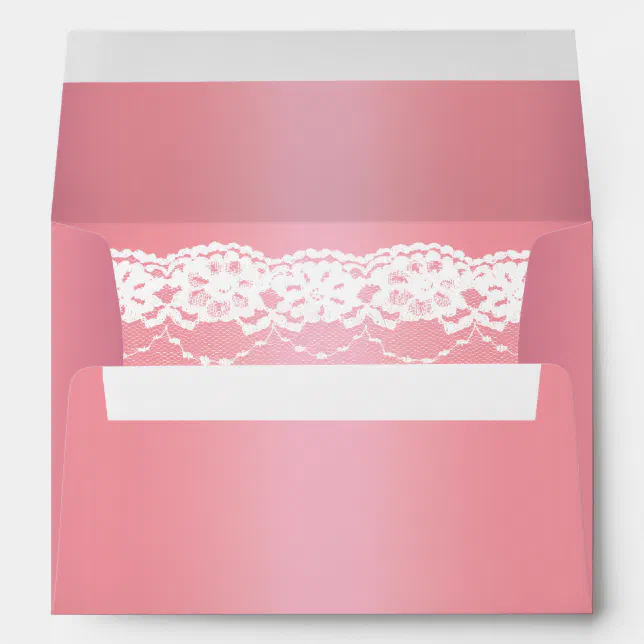 Beautiful Lacy Baby Shower Invitation Envelope | Zazzle