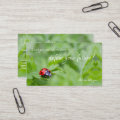 Beautiful ladybug with motivational quote business card | Zazzle