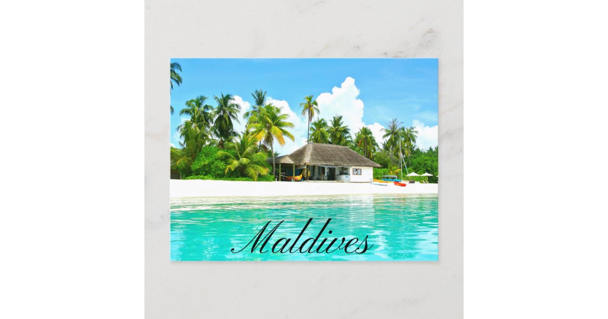 Beautiful Landscape Of Maldives Postcard | Zazzle