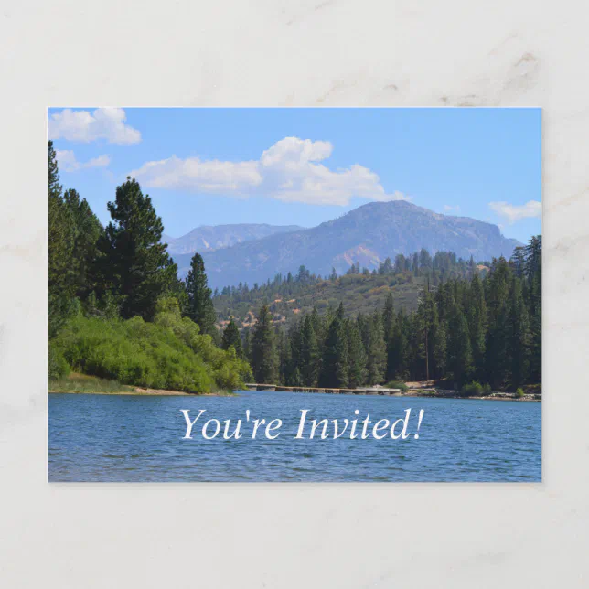beautiful landscape picture graduation party invitation postcard | Zazzle