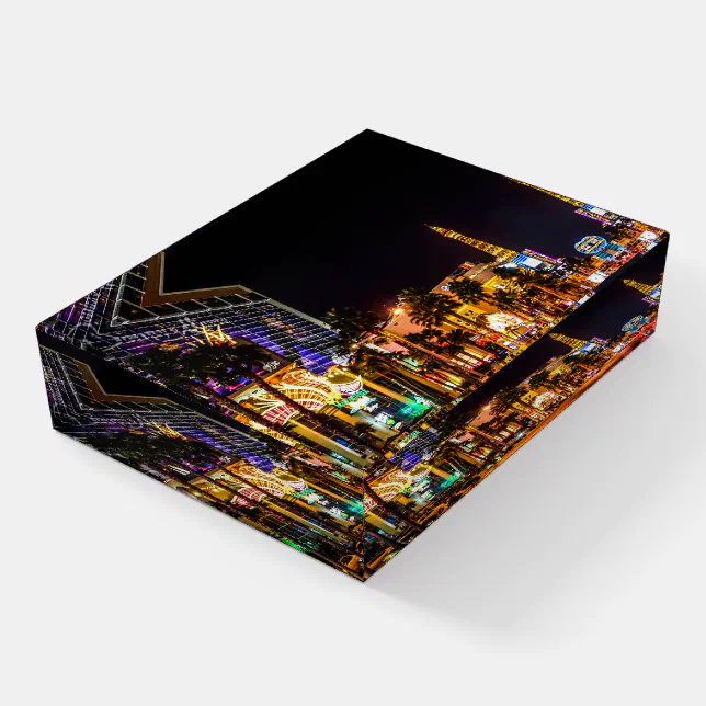 Beautiful Las Vegas Strip at Night Paperweight | Zazzle
