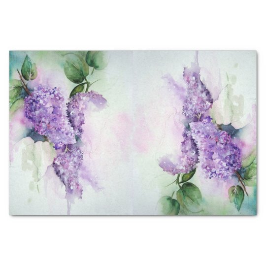 Beautiful Lavender Lilac Flowers Tissue Paper | Zazzle.com