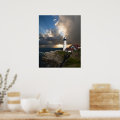 Beautiful Lighthouse at Sunset Poster | Zazzle