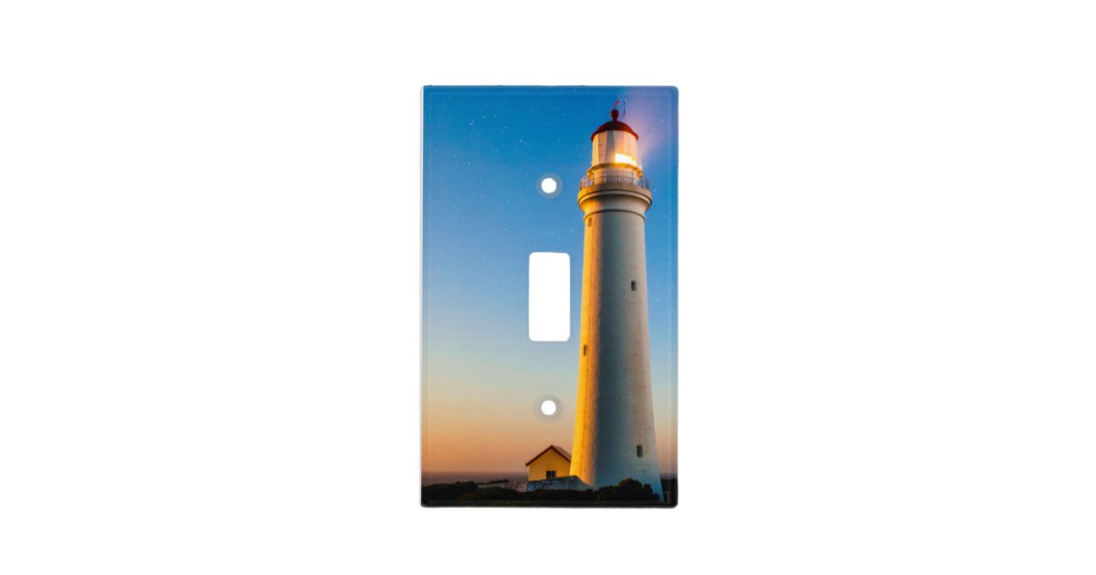 Beautiful Lighthouse Sunset Light Switch Wallplate | Zazzle