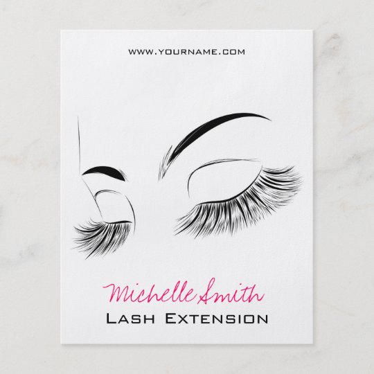 Beautiful long eyelashes Lash Extension Flyer | Zazzle.com