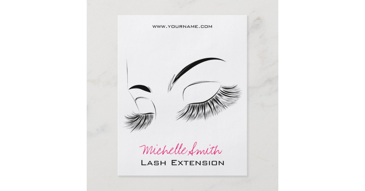Beautiful long eyelashes Lash Extension Flyer | Zazzle