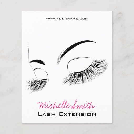 Beautiful long eyelashes Lash Extension Flyer | Zazzle