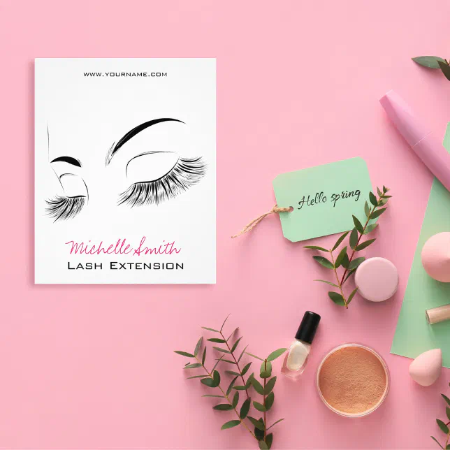 Beautiful long eyelashes Lash Extension Flyer | Zazzle