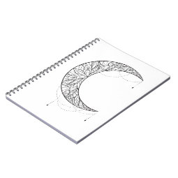 Beautiful Mandala Moon Design Pattern Notebook | Zazzle