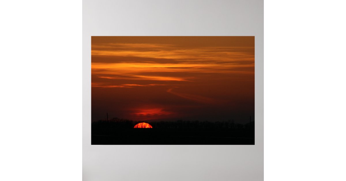 Beautiful Midwestern Sunset Poster | Zazzle