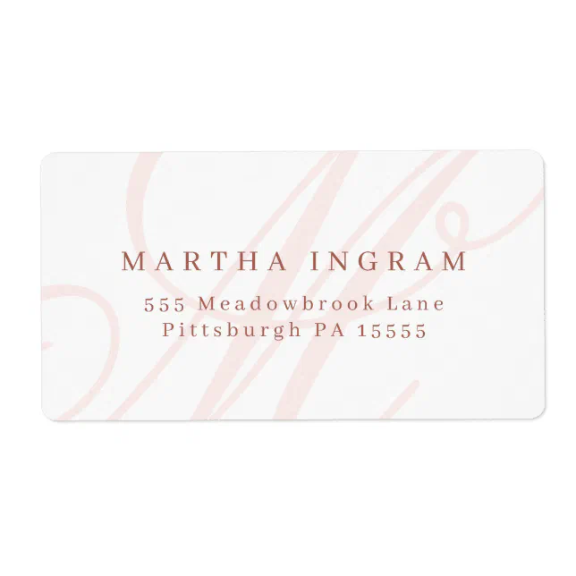 Beautiful Minimalist Monogram Label | Zazzle