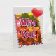 Beautiful "Miss You" Card with Hearts. | Zazzle