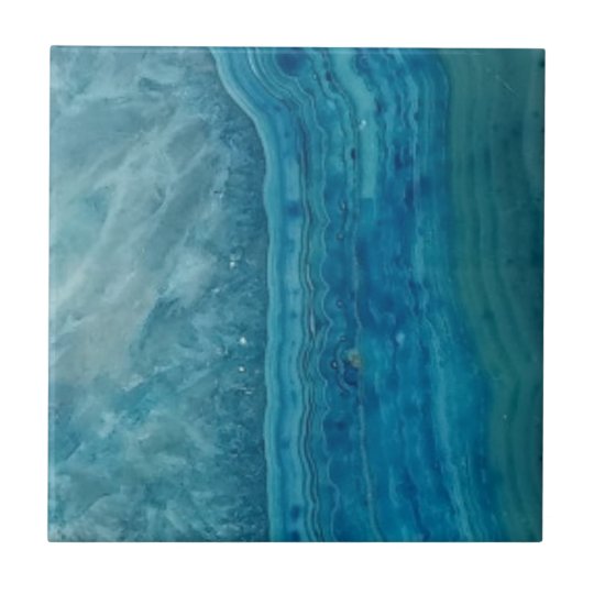 Beautiful Modern Blue Agate Ceramic Tile | Zazzle.com