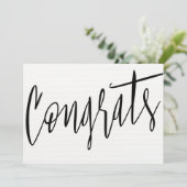 Beautiful modern chic "Congrats" Card | Zazzle