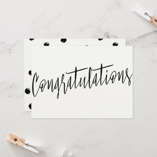 Beautiful modern chic "Congratulations" Card | Zazzle.com