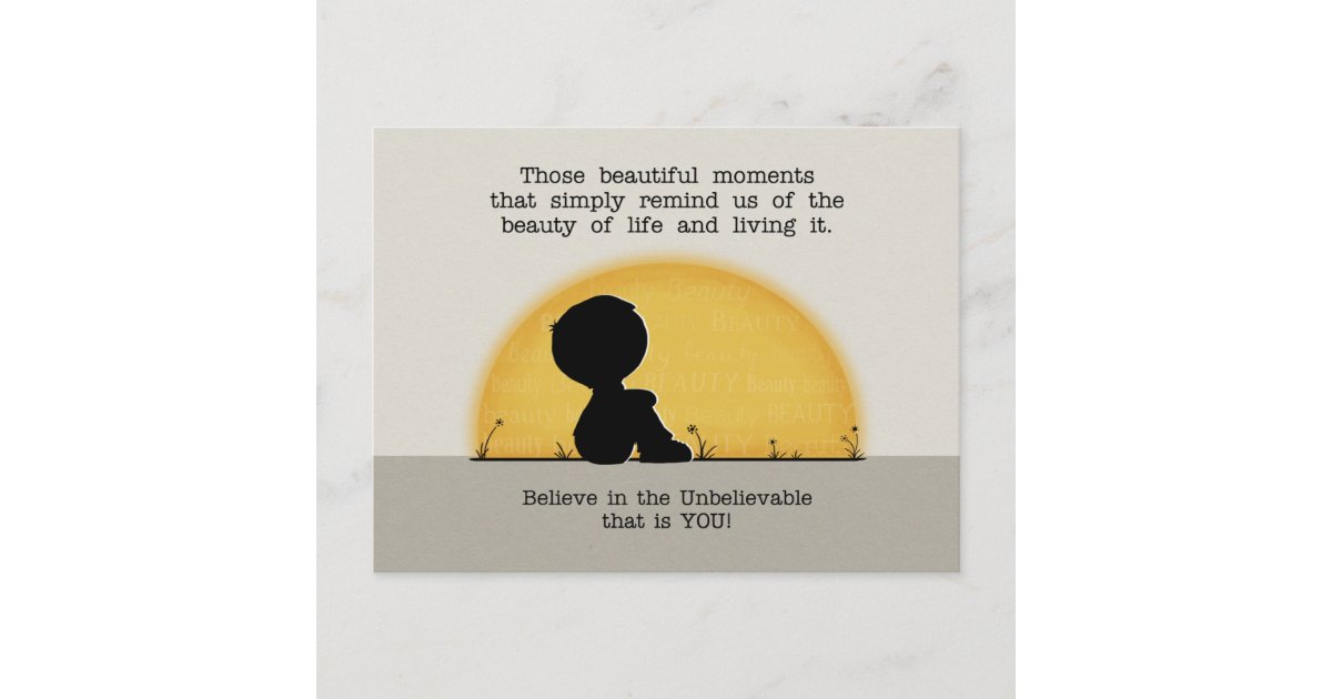 Beautiful Moments Postcard | Zazzle