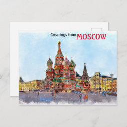 Beautiful Moscow Postcard | Zazzle