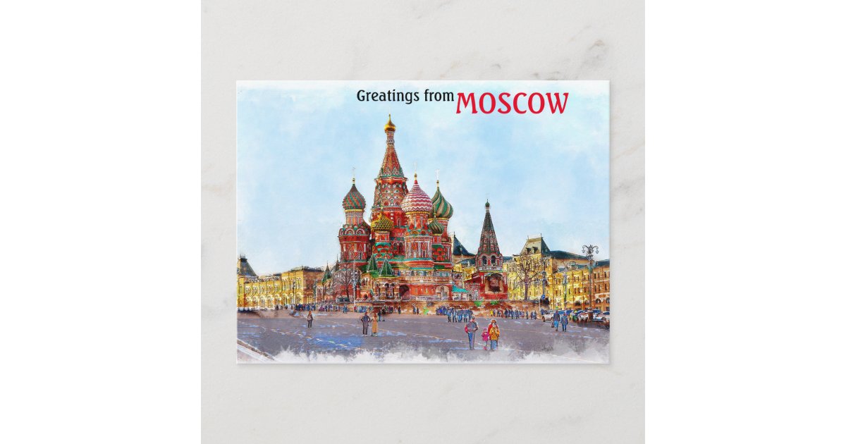 Beautiful Moscow Postcard | Zazzle