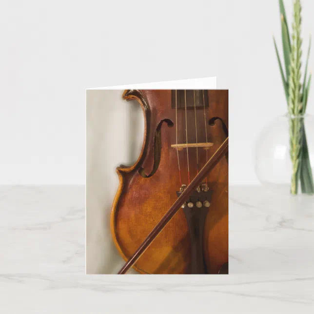 Beautiful Music--Violin Card | Zazzle