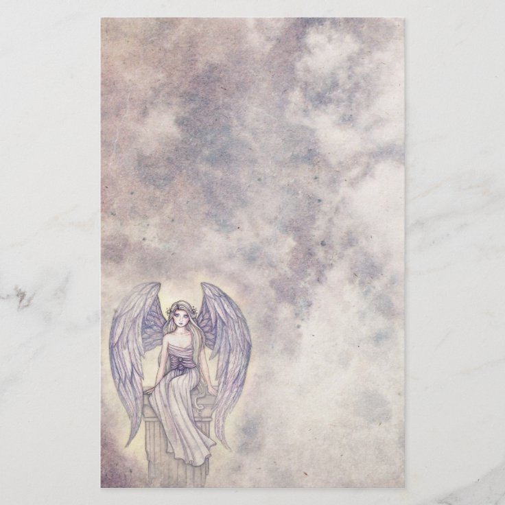 Beautiful Mystic Angel Stationary Stationery | Zazzle