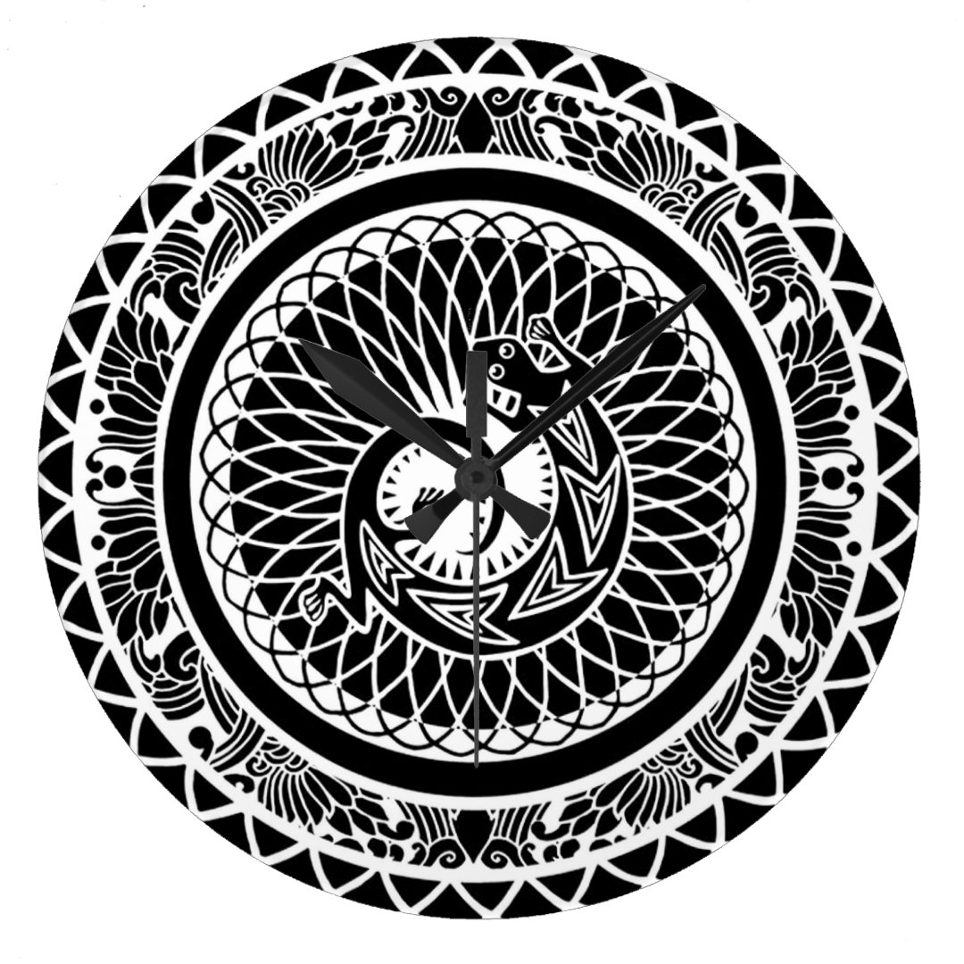 Beautiful Native American Mandala Design Clock | Zazzle