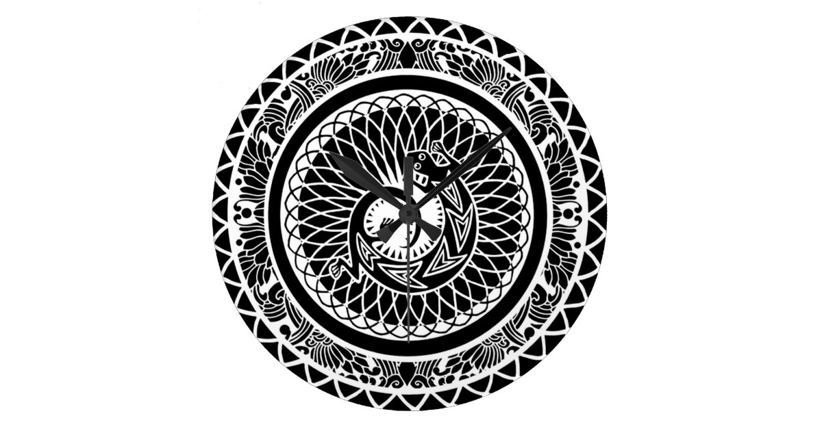 Beautiful Native American Mandala Design Clock | Zazzle
